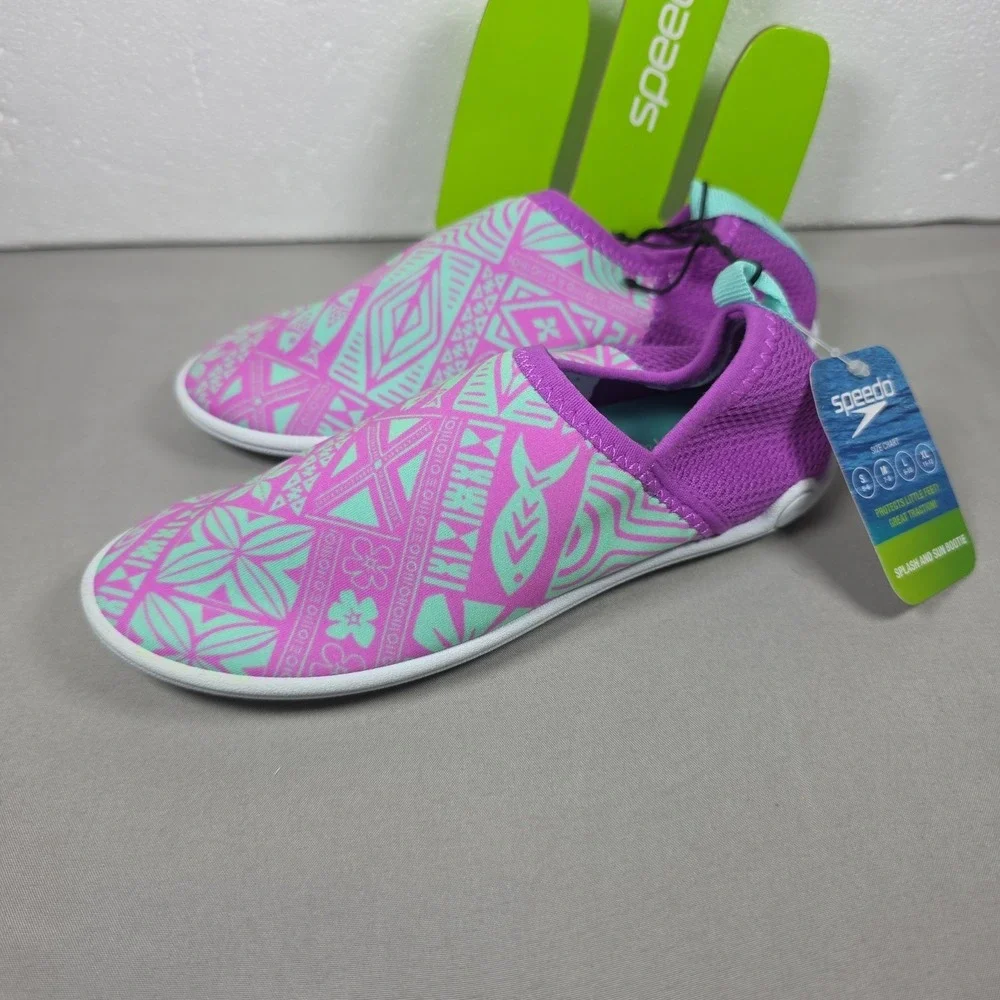 Speedo | Shoes | Speedo Purple Teal Splash And Sun Water Shoes Kids Xl ...